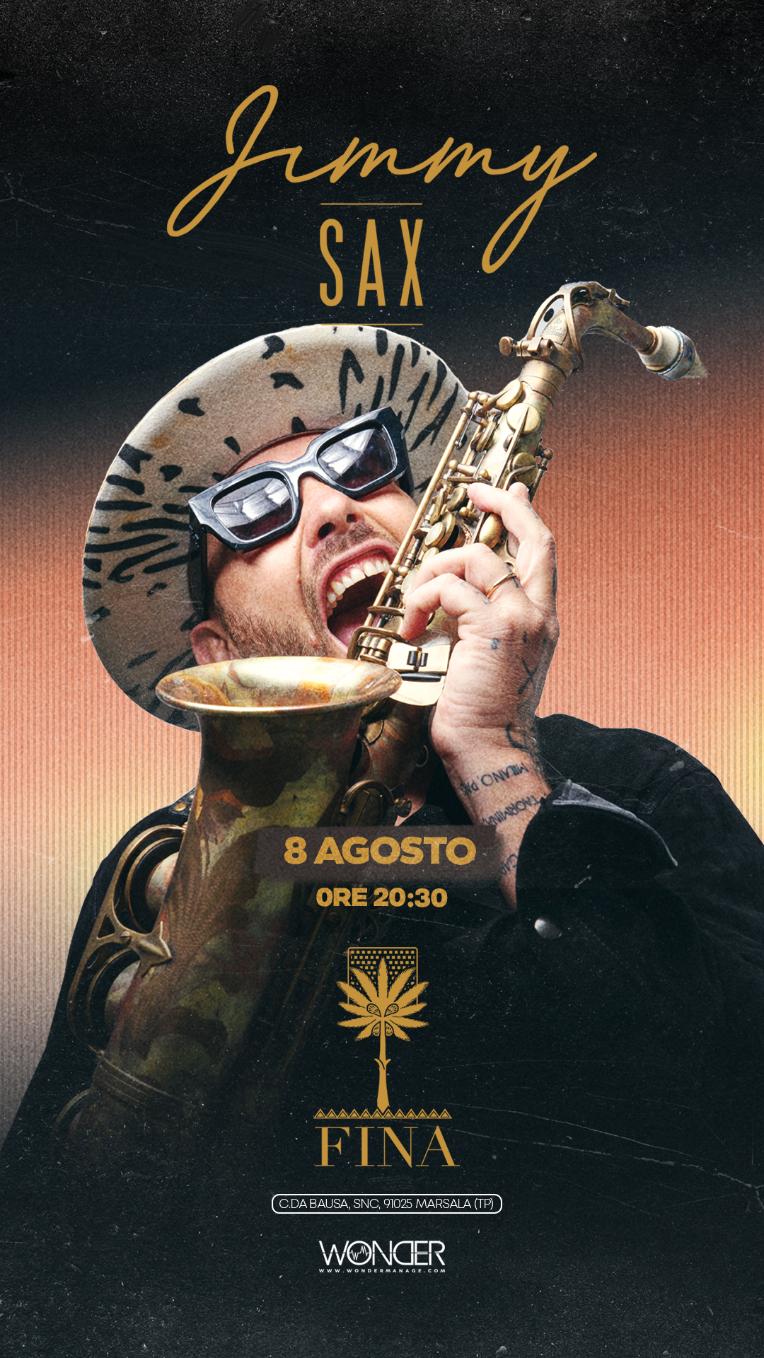 Spettacolo, musica e...buon vino. Jimmy Sax alle Cantine Fina ...