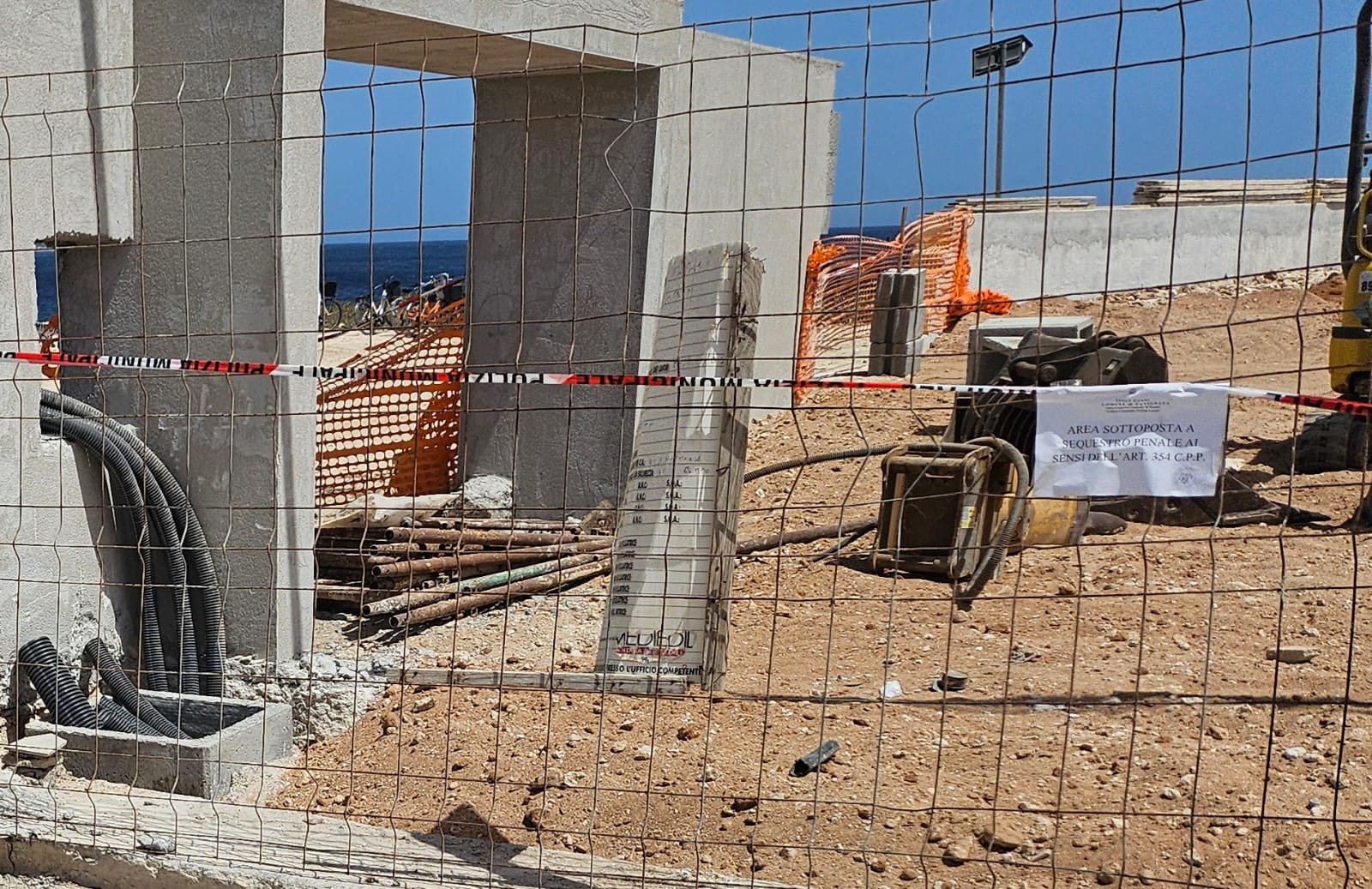 Un cantiere edile sequestrato a Favignana: non si può costruire in estate
